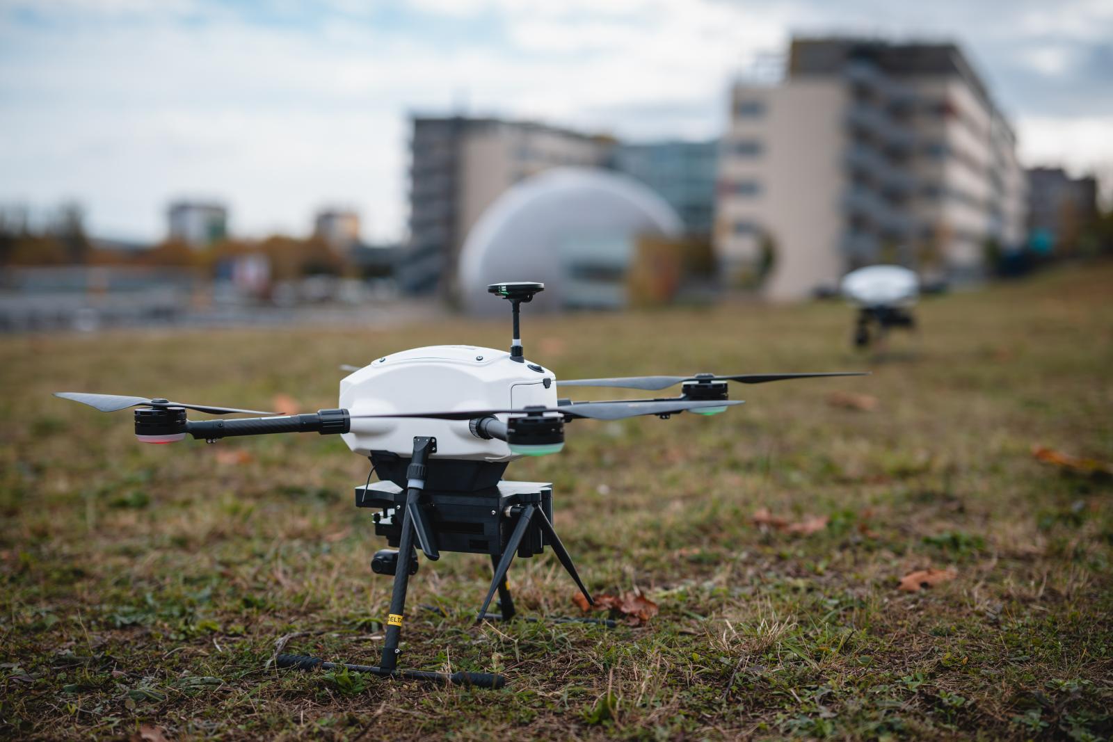 Multi-agent system of drones and robots controlled by artificial ...
